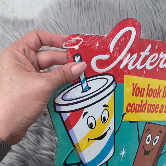 Art | Intermissionwell Meet You Stamped Steel Embossed Weathered Sign ...